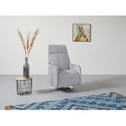 Inosign TV-Sessel Trivento, mit Relax- und Drehfunktion, auch in Cord, silberfarben