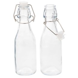 buttinette Glas-Bügelflasche 250 ml, 2 Stück