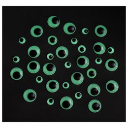 Rayher Wackelaugen "Glow in the dark", 10–20 mm Ø, 40 Stück