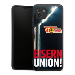 DeinDesign Handyhülle Fanartikel 1. FC Union Berlin Fußball Eisern Union Typo, Samsung Galaxy A03 Silikon Hülle Premium Case Handy Schutzhülle