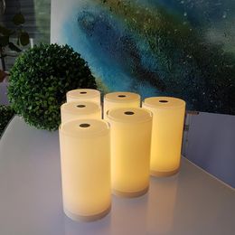 Licht-Trend Gartenleuchte 6er Set Akku-LED-Tischlampen Tub mit App-Steuerung Weiß