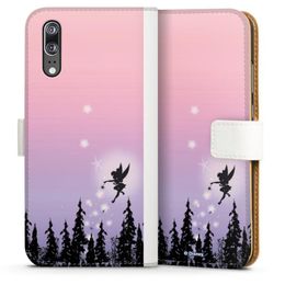 DeinDesign Handyhülle Disney Tinkerbell Offizielles Lizenzprodukt Tinker Bell Woods, Huawei P20 Hülle Handy Flip Case Wallet Cover Handytasche Leder