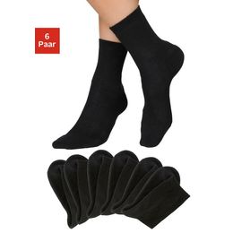 H.I.S. H.I.S Socken schwarz Gr. 35-38 für Damen. Elastisch. Nachhaltig.