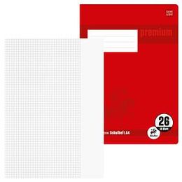 HOHENSTAUFEN Staufen® Schulheft Premium Lineatur 26 kariert DIN A4 Außenrand, 16 Blatt