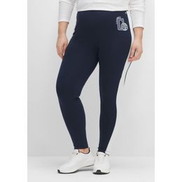 sheego Große Größen: Leggings im College-Stil, in Knöchellänge, nachtblau, Gr.42