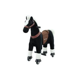Sweety-Toys Reittier Sweety Toys 7318 Reittier Pferd BLACKY auf Rollen für 3 bis 6 Jahre -RIDING ANIMAL