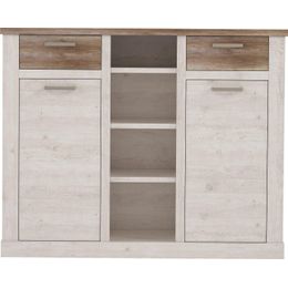 FORTE Highboard Duro, Breite 159,6 cm, Aktenschrank, weiß