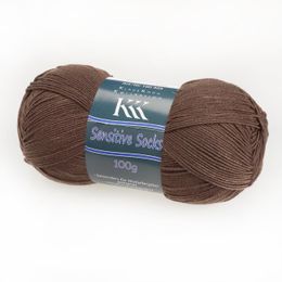 Sockenwolle Sensitive Socks uni von KKK, Braun uni, aus Polyacryl