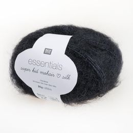 Essentials Super Kid Mohair Loves Silk von Rico Design, Noir, aus Mohair