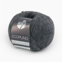 Ecopuno von Lana Grossa, Dunkelgrau, aus Baumwolle