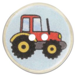 Jim Knopf Trecker-Kn&ouml;pfe aus Kokos, 17 mm, 1 St&uuml;ck, Rot