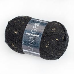 Sockenwolle Meilenweit 100 Tweed von Lana Grossa, Marine, aus Schurwolle