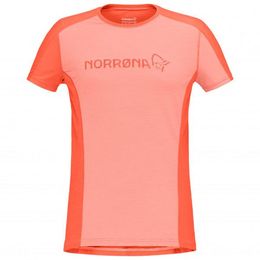 Norröna Norrøna - Women's Falketind Equaliser Merino T-Shirt - Merinoshirt Gr XS rot