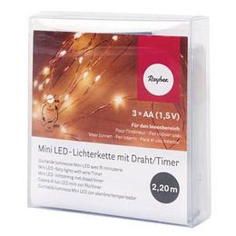 Rayher Mini LED 20er LED Lichterkette weiß 2,2 m