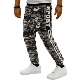 RMK Sporthose Herren Trainingshose Jogginghose Fitnesshose Camouflage Army Tarn Hose