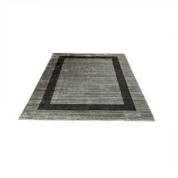 Wollteppich Gabbeh - Loribaft Perser - 200 x 140 cm - grau, morgenland, rechteckig, Höhe: 12 mm, Wohnzimmer, Handgeknüpft, Einzelstück mit Zertifikat, grau