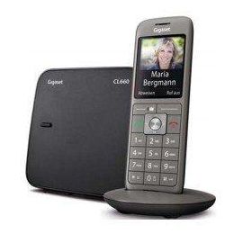 Gigaset CL660 Schnurloses DECT-Telefon (Mobilteile: 1, Weckfunktion, Freisprechen), schwarz