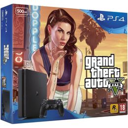 Sony PlayStation 4 Slim 500GB - Jet black + Grand Theft Auto V