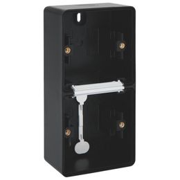 Niko-Servodan Splashproof double vertical surface-mounting box with two single flexible inputs for mounting two functions black