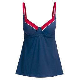 Tankini-Top feel good Gr. 52, Cup B, rot (dunkelblau, rot) Damen Bikini-Oberteile Ocean Blue