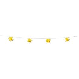 IC Winterworld LED-Lichterkette Weihnachtsdeko aussen, 10-flammig, Sterne mit 19 Spitzen, ca. 12 cm groß, gelb