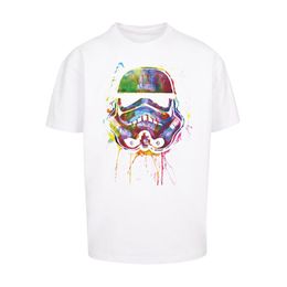 F4NT4STIC Shirt 'Star Wars Stormtrooper Paint Splats Helm Bunt' Herren Gr&ouml;&szlig;e XXL blau / gelb / gr&uuml;n / wei&szlig;
