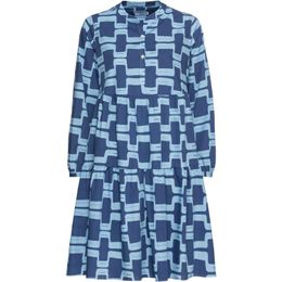 ROSSANA DIVA Weites Stufenkleid Dunkelblau/Blau (Gr&ouml;&szlig;e: 38)