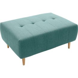 exxpo - sofa fashion Hocker Soraya, mit Holzfüßen, frei im Raum stellbar, grün