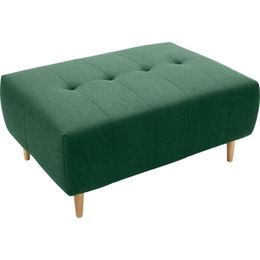 exxpo - sofa fashion Hocker Soraya, mit Holzfüßen, frei im Raum stellbar, grün