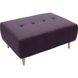 exxpo - sofa fashion Hocker Soraya, mit Holzfüßen, frei im Raum stellbar, lila