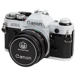 Reflex - Canon AE-1 Schwarz/Grau Objektiv Canon FD 50mm f/1.8