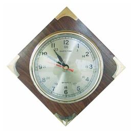 Linoows Uhr Schiffsuhr, maritime Wanduhr auf Edelholz 18cm
