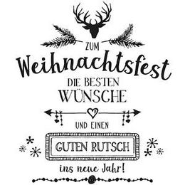 Rayher zum Weihnachtsfest Motivstempel Hirsch 8,0 x 9,0 cm