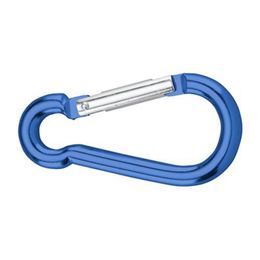 DÖRNER+HELMER dörner + helmer 4815804 Karabinerhaken Aluminium blau eloxiert 80 mm 12 St.