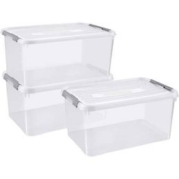 curver 240679 Kunststoffbox HANDY geschlossen, stapelbar (B x H x T) 400 x 290 x 600 mm Transparent 3 St.