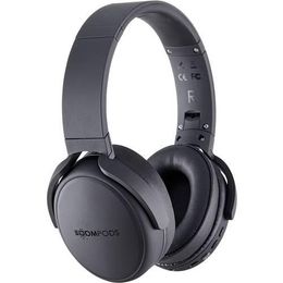 BOOMPODS Headpods ANC Over Ear Kopfhörer Bluetooth® Schwarz Noise Cancelling Lautstärkeregelung, Faltbar