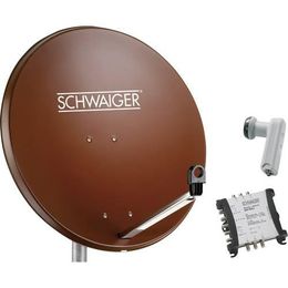 Schwaiger SPI9962SET5 SAT-Anlage ohne Receiver Teilnehmer-Anzahl: 6 80 cm
