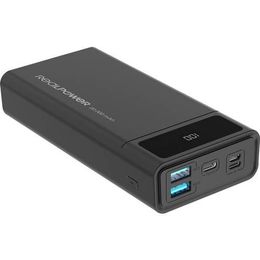 RealPower PB-20k Powerbank 20000 mAh Power Delivery Lithium Schwarz Statusanzeige