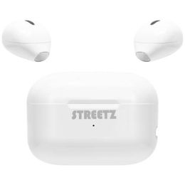 STREETZ TWS-114 In Ear Headset Bluetooth® Stereo Weiß Batterieladeanzeige, Headset, Ladecase, Lautstärkeregelung, Touch-Steuerung