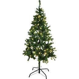 EUROPALMS 83500298 Künstlicher Weihnachtsbaum mit Beleuchtung Tanne Warmweiß LED Grün mit Ständer