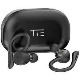 TIE STUDIO TBE1018 Sport In Ear Kopfhörer Bluetooth® Schwarz Wasserbeständig, Ohrbügel