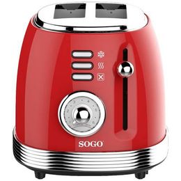 SOGO HUMAN TECHNOLOGY Toaster Kontrollleuchte, Toastfunktion Rot (metallic)