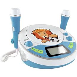 X4-Tech X4 Tech Bobby Joey Jam Box Kinder CD-Player Bluetooth®, AUX, CD, USB, SD Inkl. Karaoke-Funktion, Inkl. Mikrofon Blau