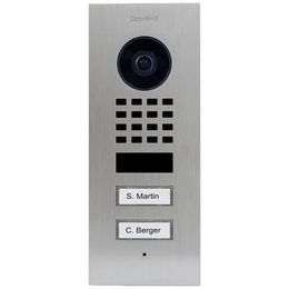 DoorBird D1102V Unterputz IP-Video-Türsprechanlage WLAN, LAN Außeneinheit Edelstahl V4A (gebürstet)