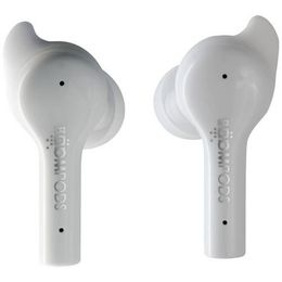 BOOMPODS Bassline GO In Ear Kopfhörer Bluetooth® Weiß Headset, Lautstärkeregelung, Schweißresistent, Touch-Steuerung