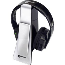 geemarc CL7400 OPTI TV Over Ear Kopfhörer Funk Silber-Schwarz Leichtbügel, Lautstärkeregelung