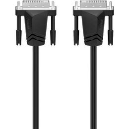 Hama DVI Anschlusskabel DVI-I 24+5pol. Stecker, DVI-I 24+5pol. Stecker 1.50 m Schwarz 00200706 DVI-Kabel
