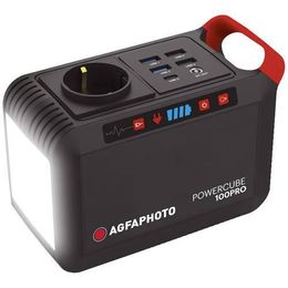 Agfaphoto PPS100Pro Powerstation Li-Ion Schwarz, Rot ohne Laderegler