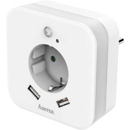Hama 00133752 Zwischensteckdose mit USB Weiß