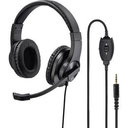 Hama neu Computer Over Ear Headset kabelgebunden Stereo Schwarz Lautstärkeregelung, Mikrofon-Stummschaltung